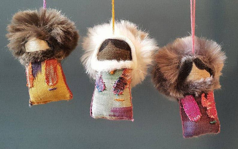 Festive Winter Eskimo Doll Holiday Christmas Ornament. Christmas Tree ...