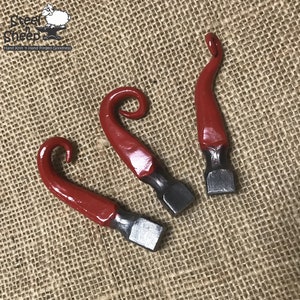 Hand Forged Tomte, Nisse, Gnome or Elves - Set of 3 With a Fabric Bag ...