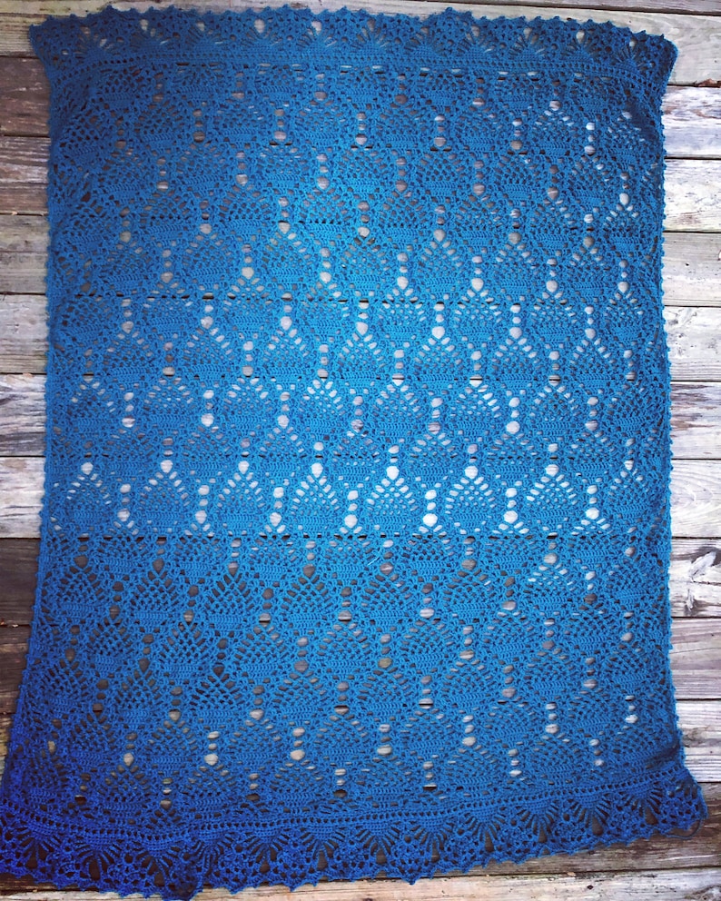 Pineapple Afghan / Crochet Afghan / Cotton Yarn - Etsy