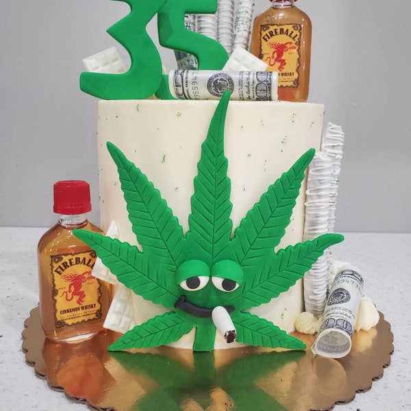 Leaf Cake Topper - Etsy