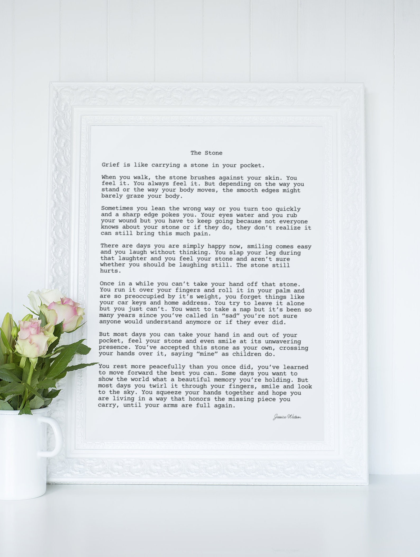 Digital Print of the Stone Poem, Loss Poem, Keepsake, Loss Print, Loss ...