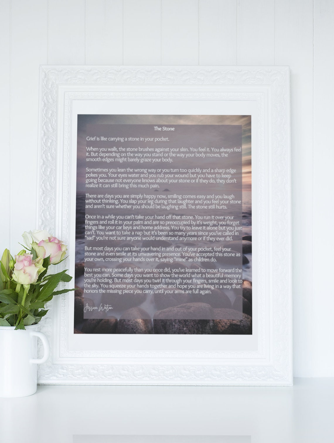 Digital Print of the Stone Poem, Loss Poem, Keepsake, Loss Print, Loss ...
