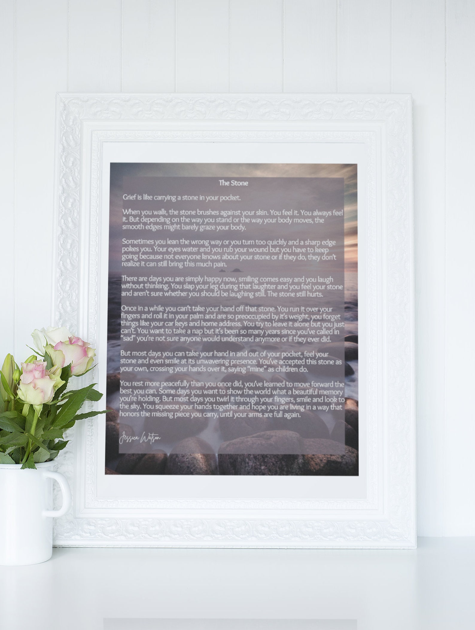 Digital Print of the Stone Poem, Loss Poem, Keepsake, Loss Print, Loss ...