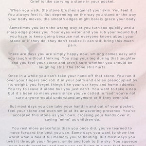 Digital Print of the Stone Poem, Loss Poem, Keepsake, Loss Print, Loss ...