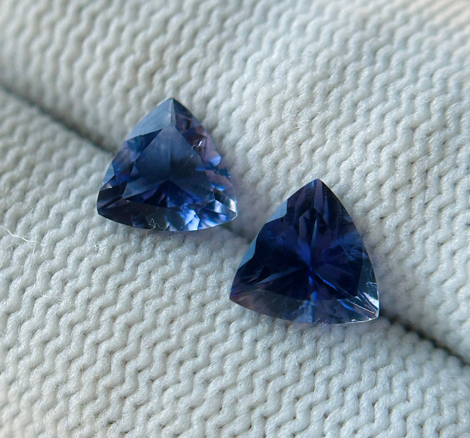 Natural Iolite 8mm Trillion Faceted, Calibrated Iolite, Iolite Cut ...