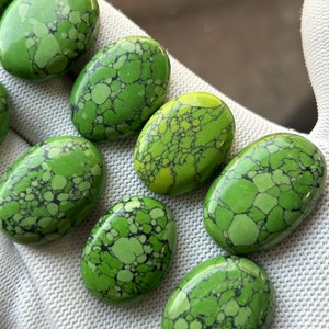 Wholesale Lot of Green Turquoise Cabochon, Mix Shape Green Turquoise ...