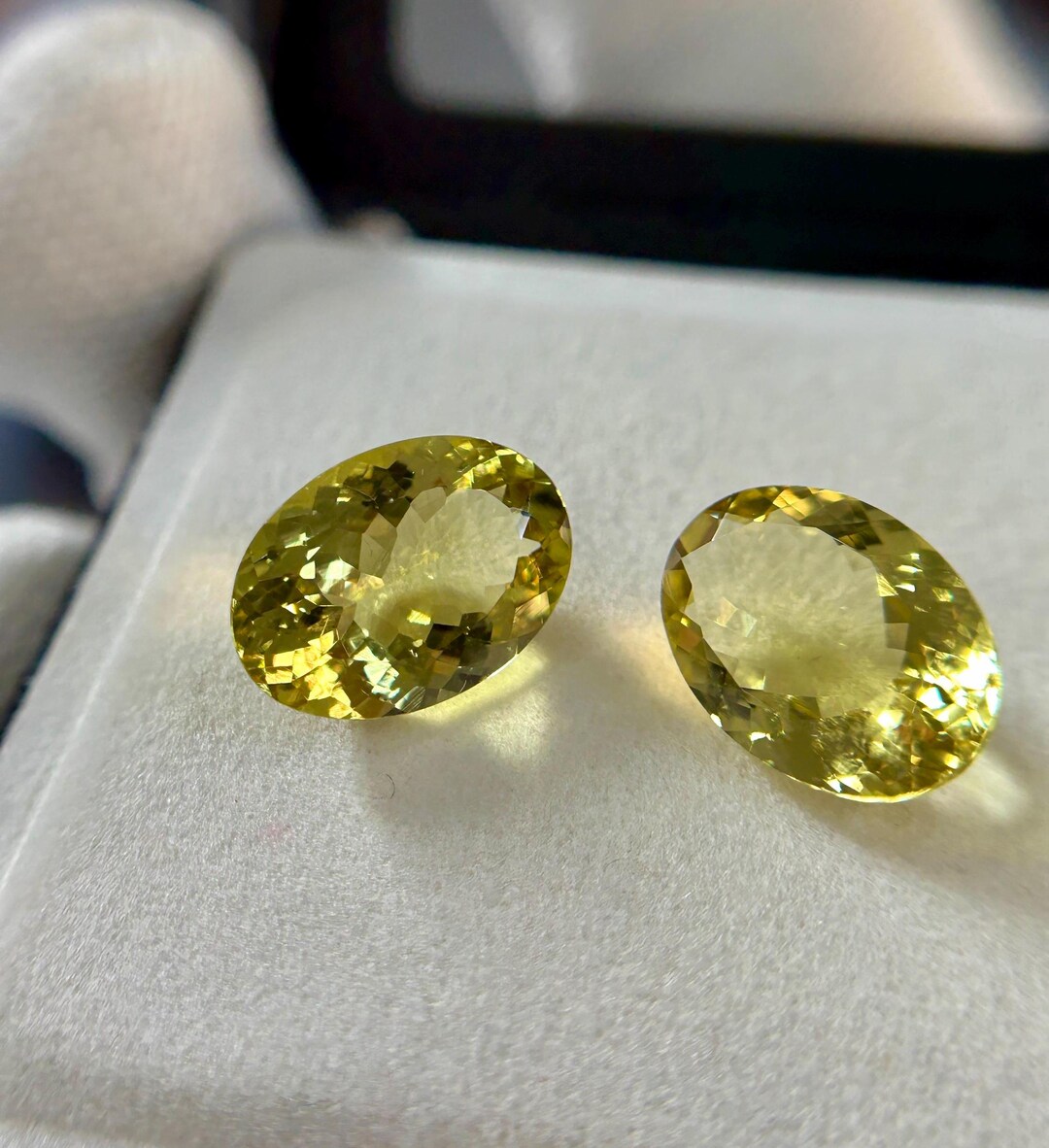 Heliodor Pair, Natural Oval Cut Heliodor 9x11mm, Yellow Beryl Heliodor ...