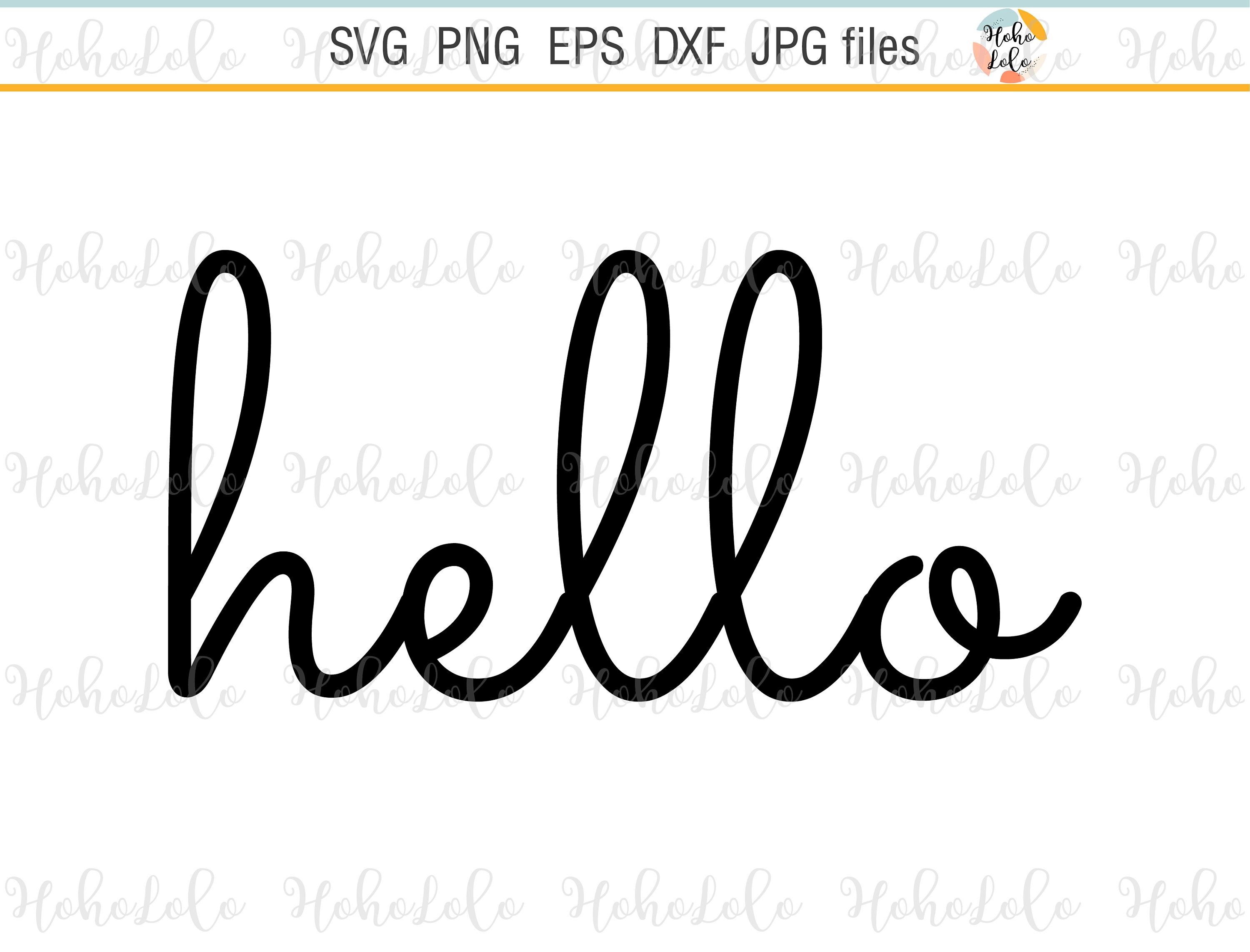 Hello Svg Png Cut File Lettered Hello Kalligraphie Clipart | Etsy