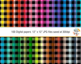 Plaid Paper Pack | Etsy