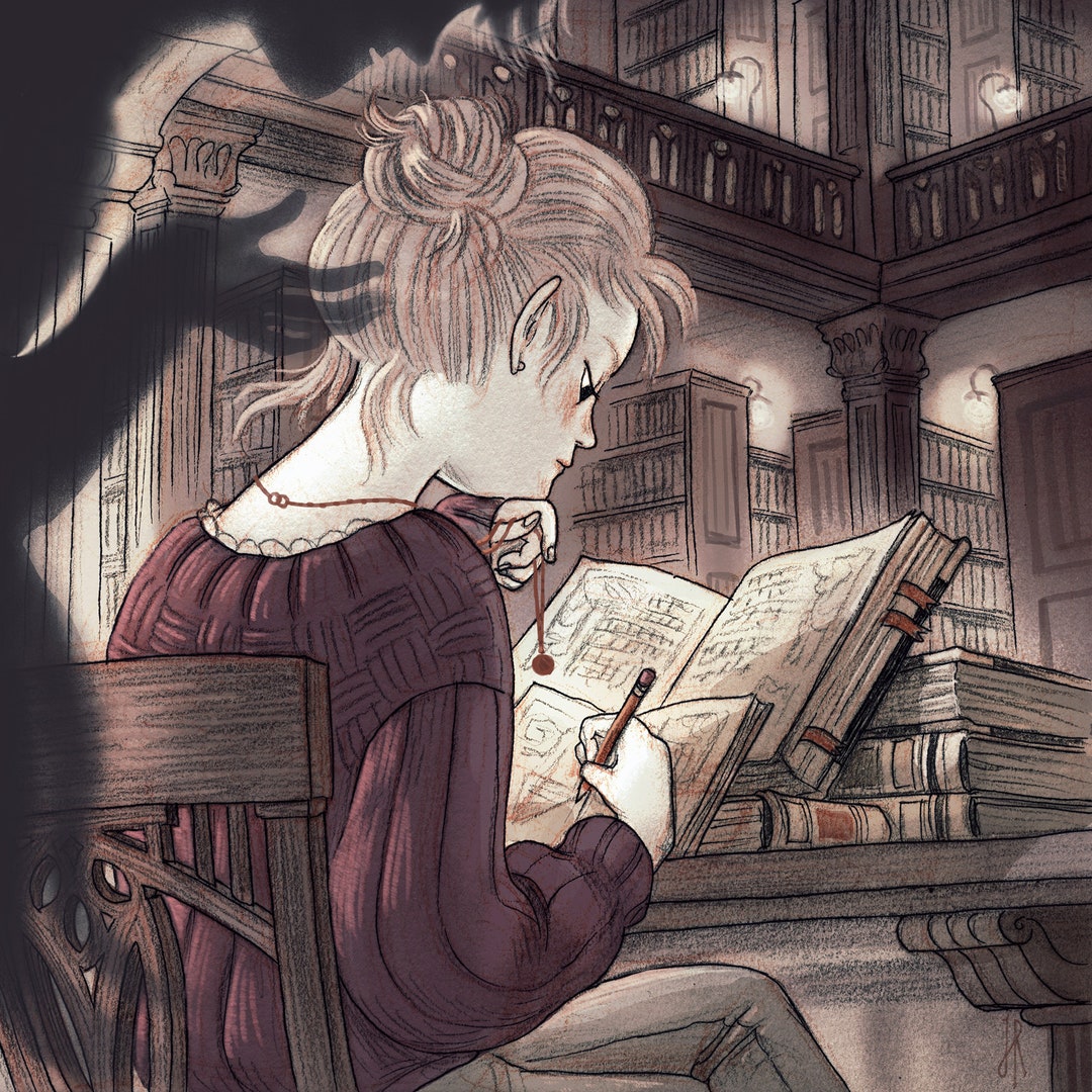 The Haunted Library - Etsy