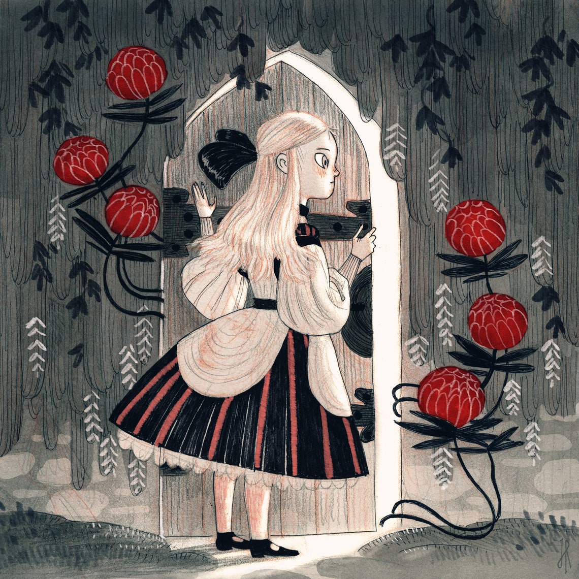 Inktober Illustration Print: Overgrown - Etsy