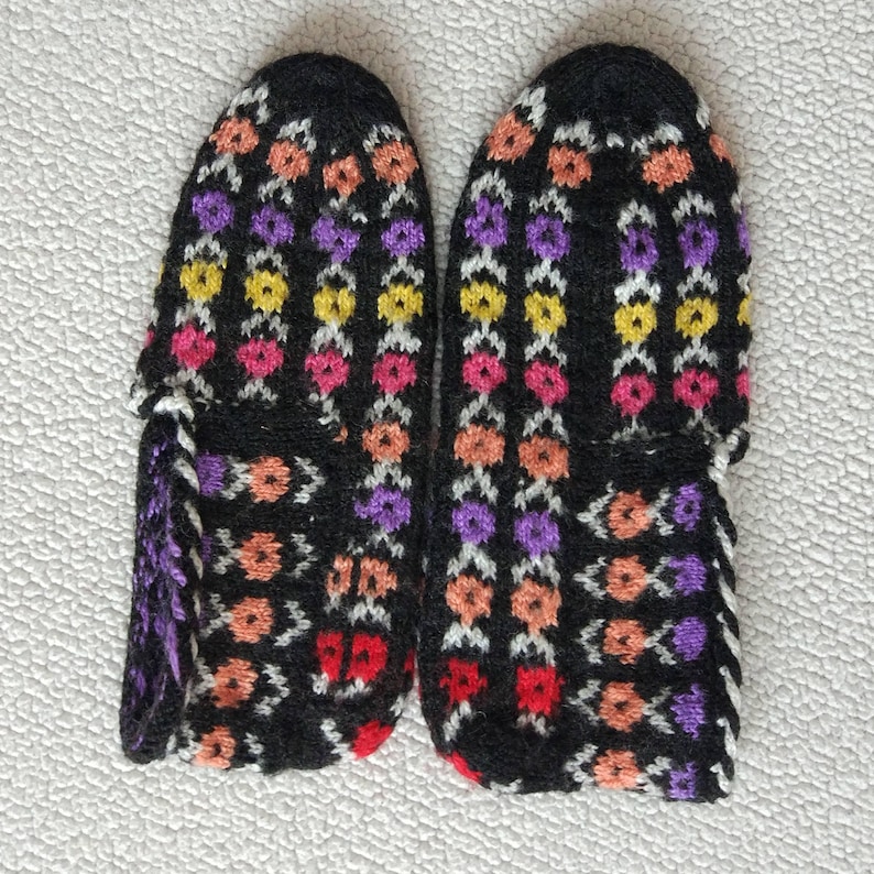Hand Made Socks Crochet Slippers Winter Socks Knitted - Etsy