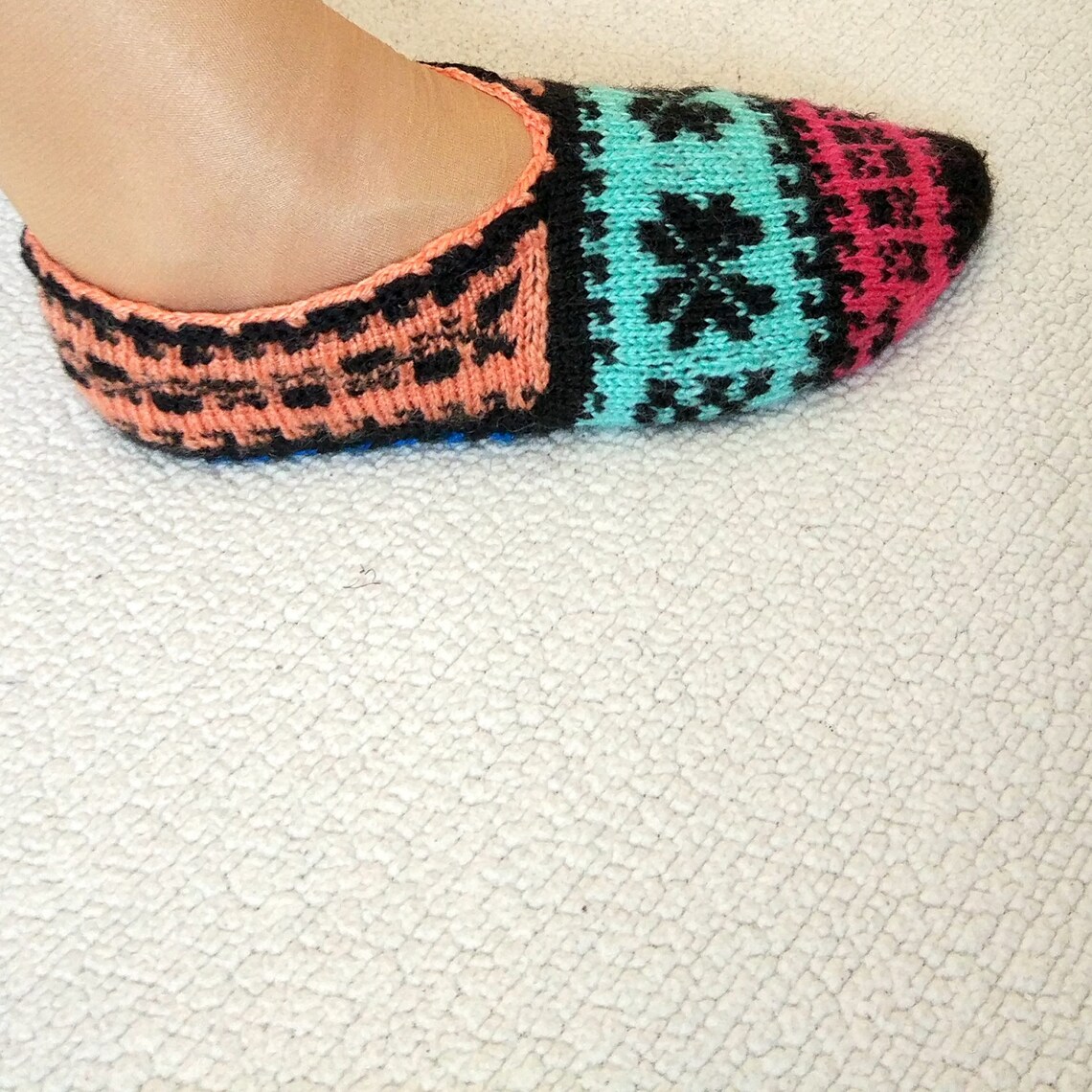 Hand Made Socks, Crochet Slippers, Winter Socks, Knitted Socks ...