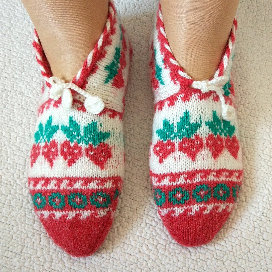 Hand Made Socks, Crochet Slippers, Winter Socks, Knitted Socks ...