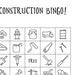 Printable Construction Bingo Coloring Cards: Kids Activity (PDF) - Etsy