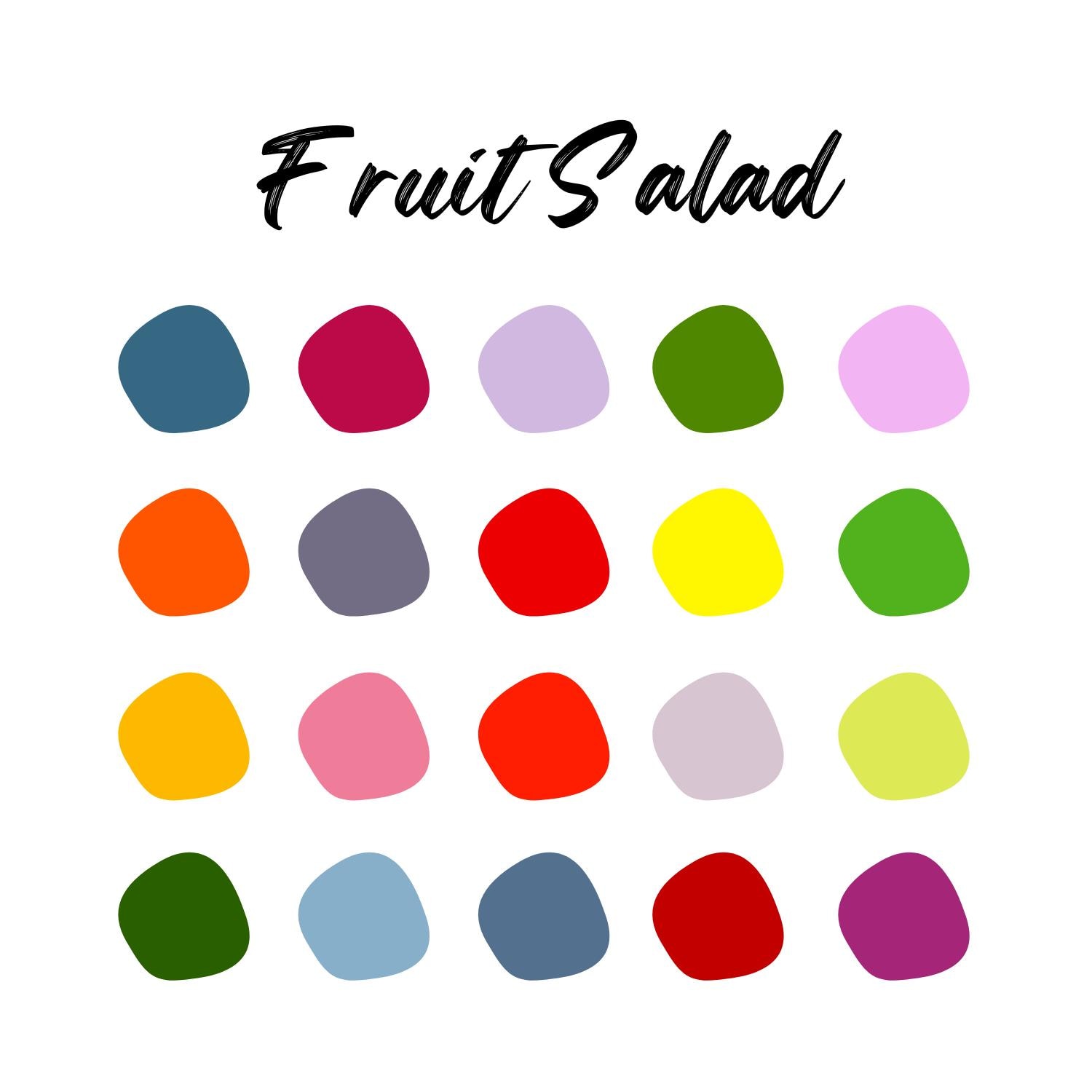 Fruit Salad Digital Art Color Palette - Etsy