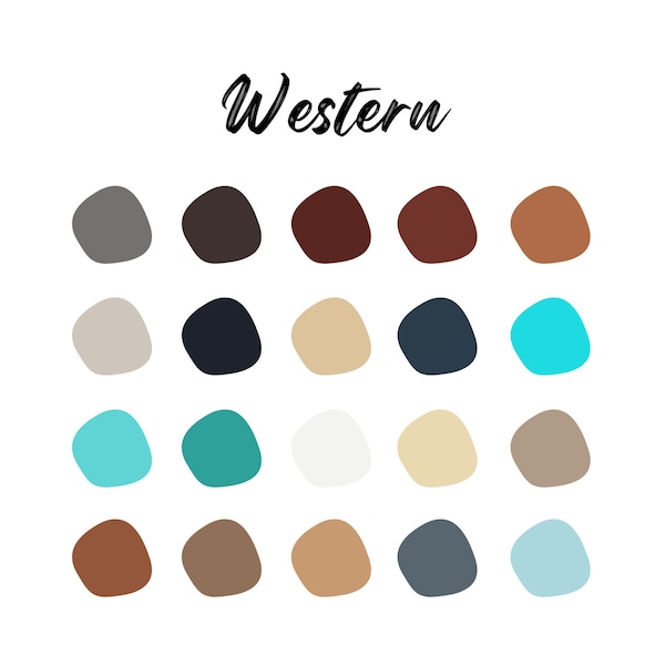 Western Color Palette - Etsy