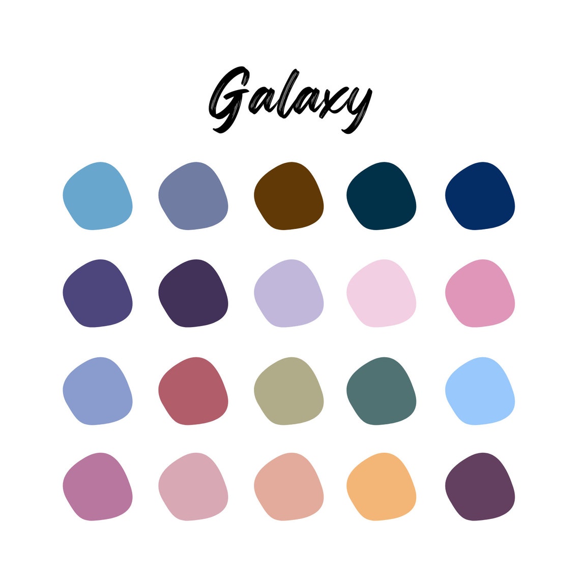 Galaxy Digital Art Color Palette - Etsy