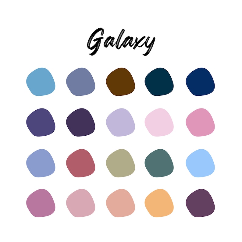 Galaxy Digital Art Color Palette - Etsy