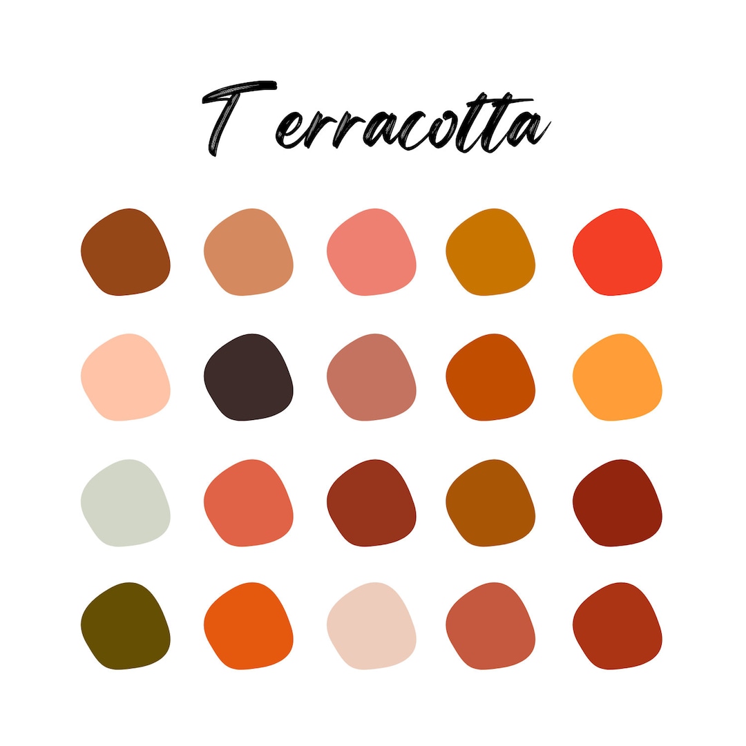 Terracotta Digital Art Color Palette - Etsy