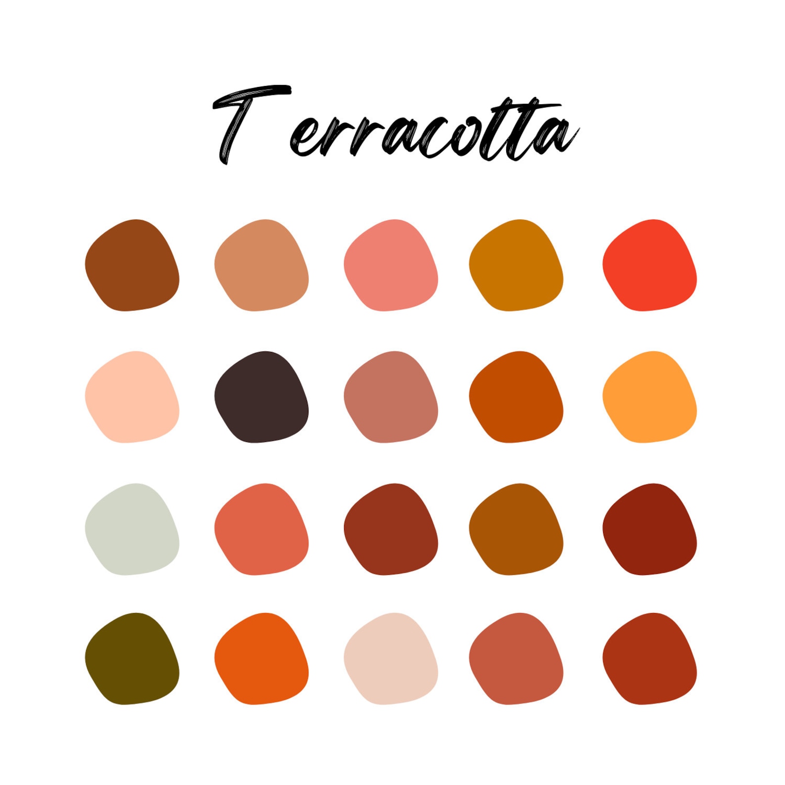 Terracotta Digital Art Color Palette - Etsy