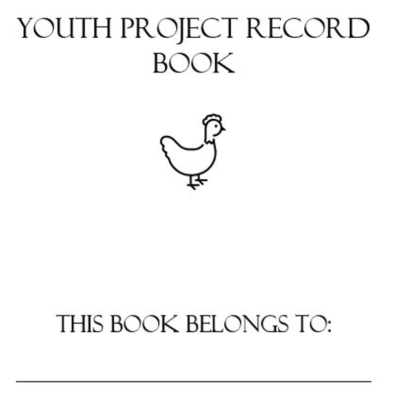 PRINTABLE Chicken Youth Project Record Book - Etsy