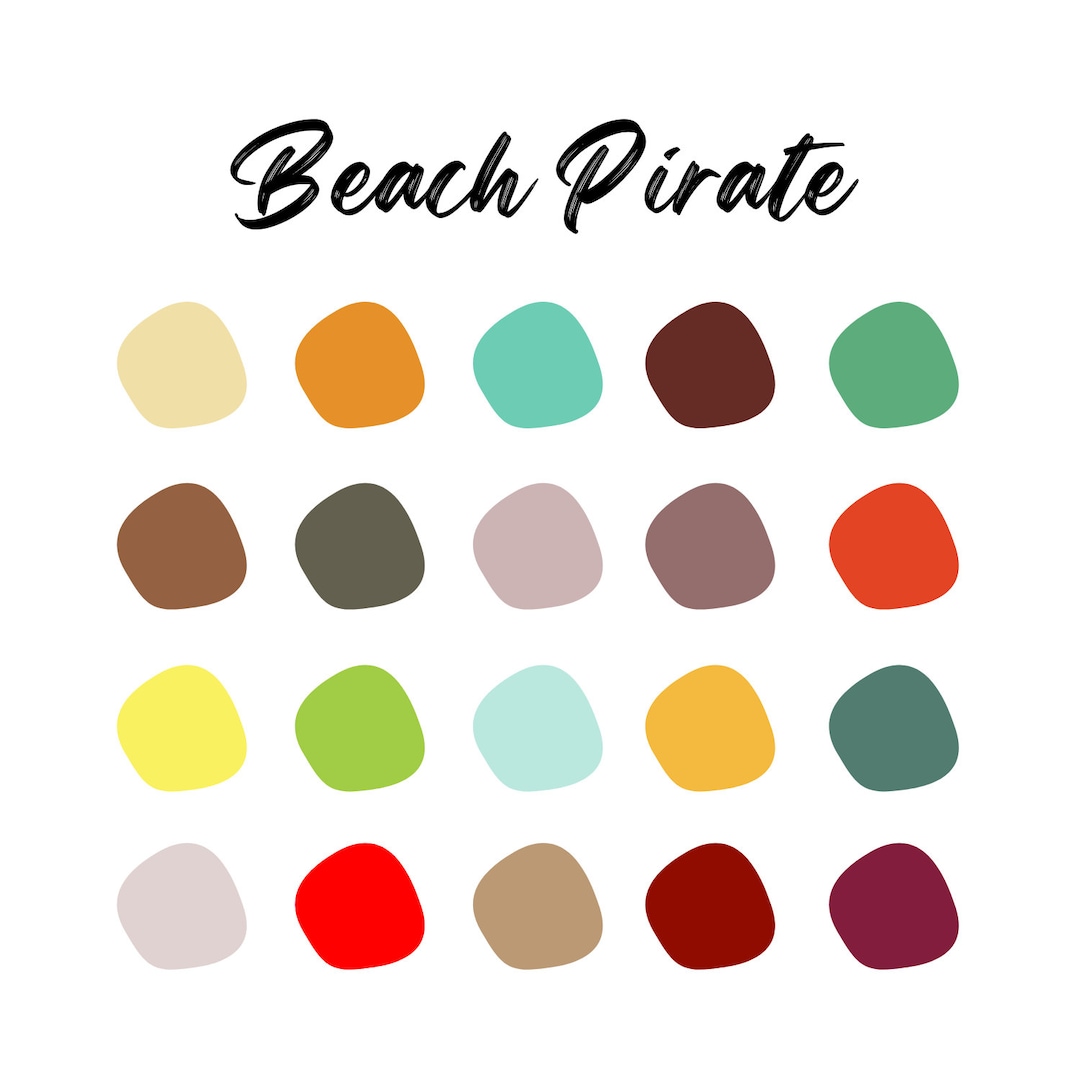 Beach Pirate Digital Art Color Palette - Etsy