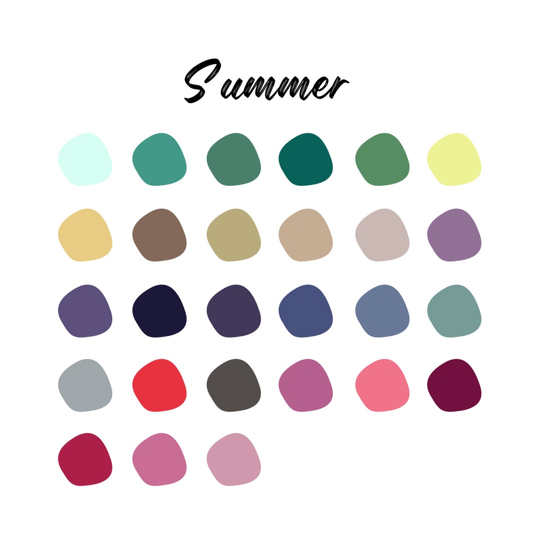 Summer Digital Art Color Palette - Etsy