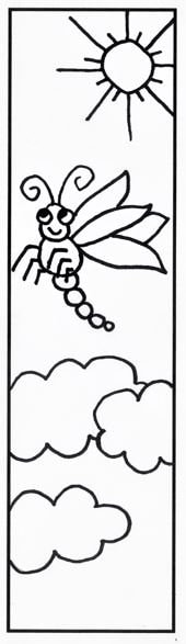 PRINTABLE Insect Coloring Bookmarks: Ladybug, Dragonfly, Bee, Butterfly ...