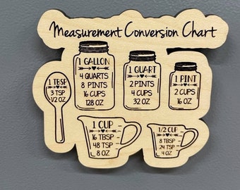 Conversion Chart Magnet | Etsy