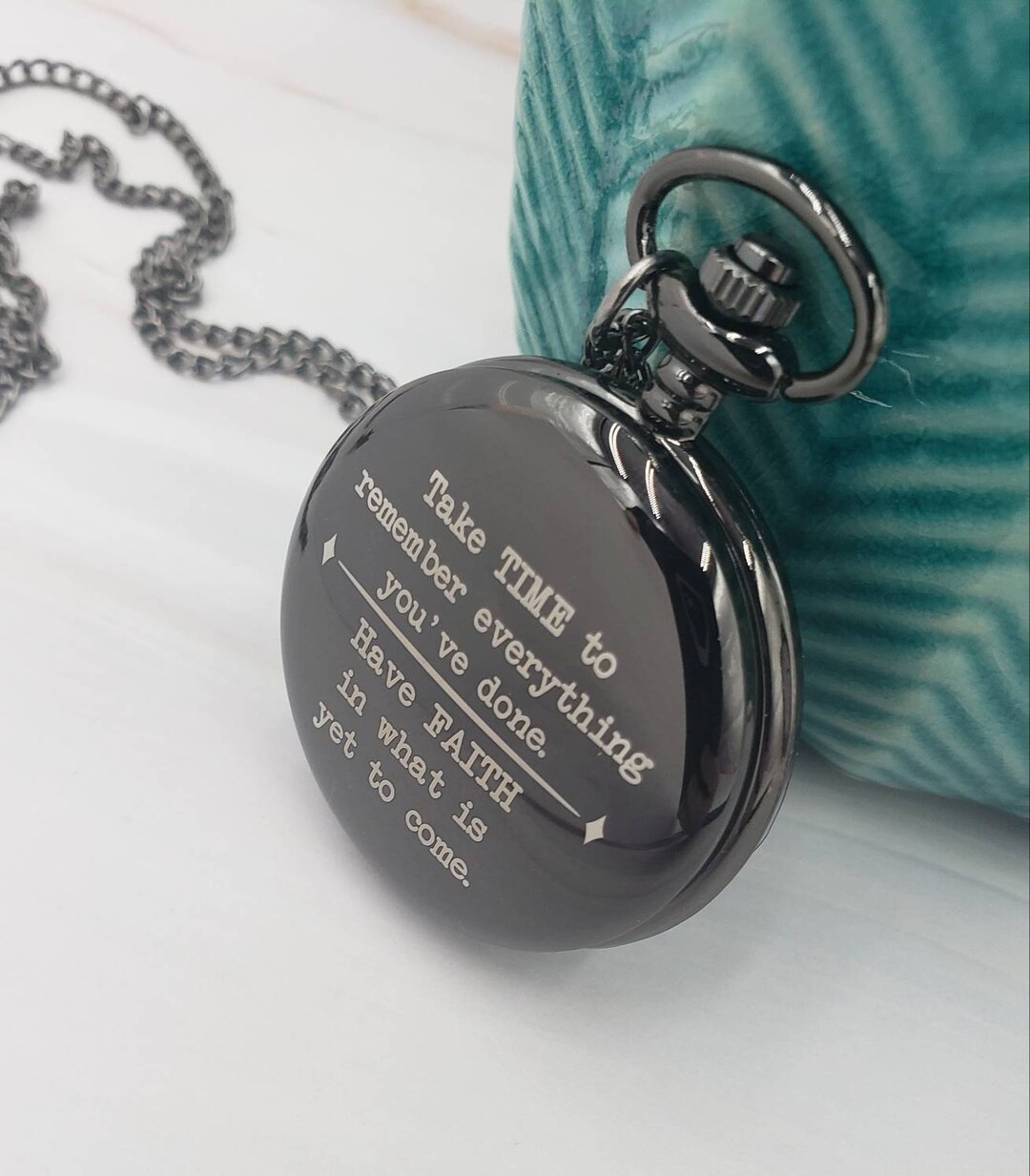 Take Time to Remember Pocket Watch, Graduation Gift, New Beginning, Son ...