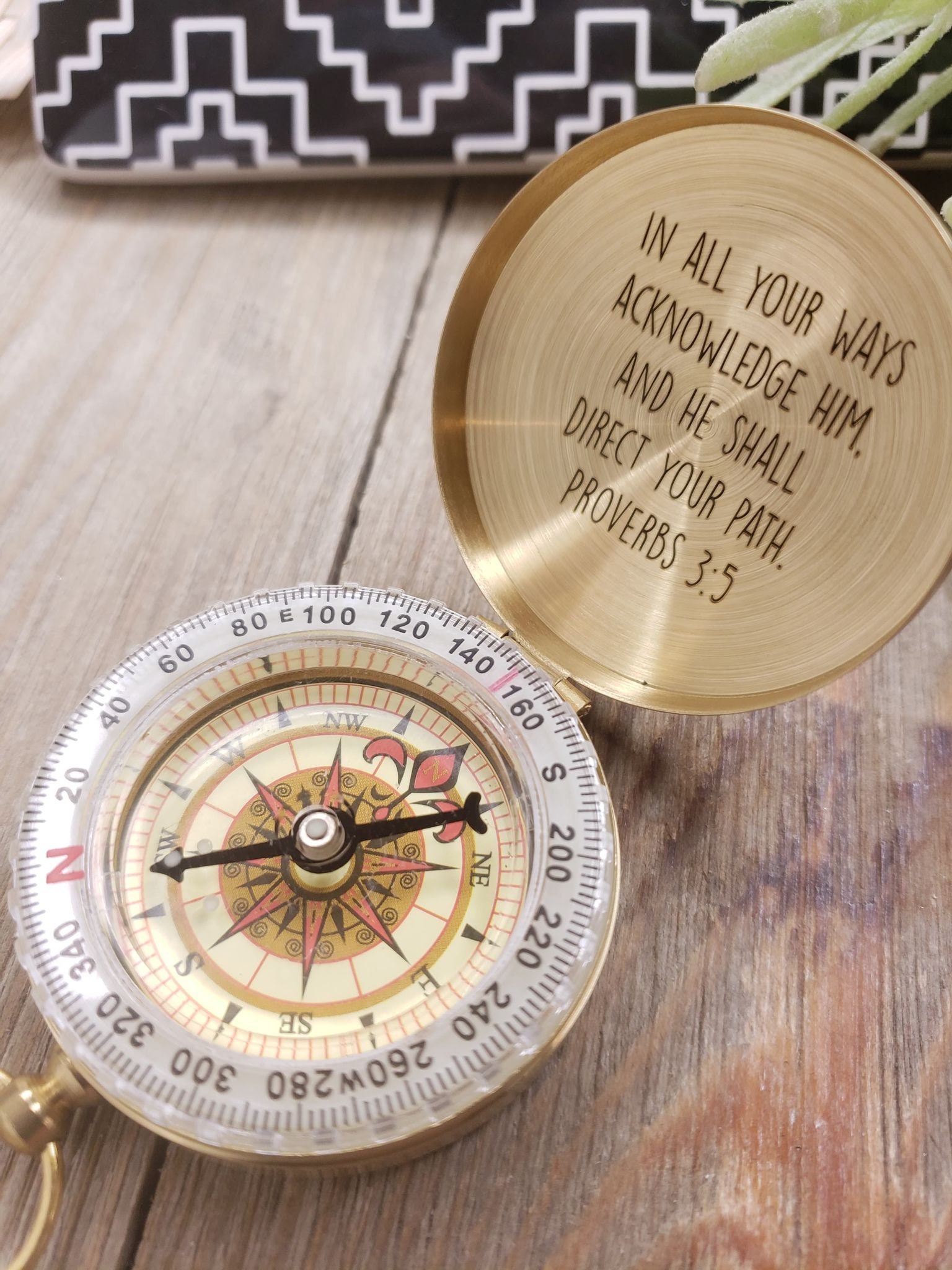 In all your ways acknowledge Him compass personalized | Etsy
