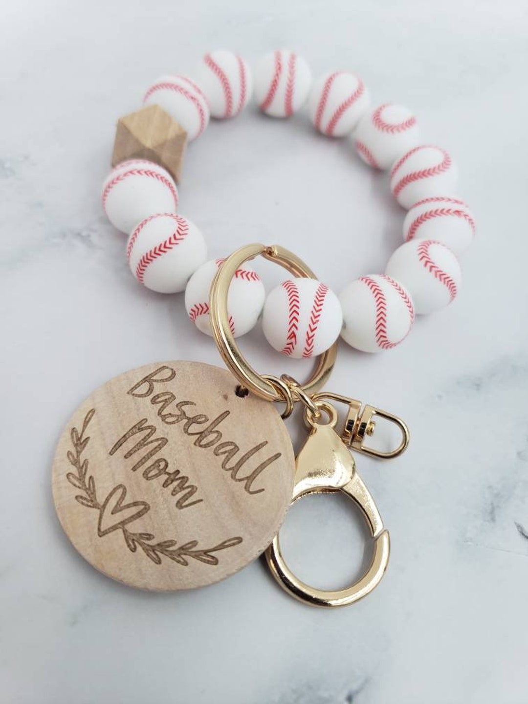 Baseball Mom Keychain Wristlet, Baseball Mom Gifts, Baseball ...