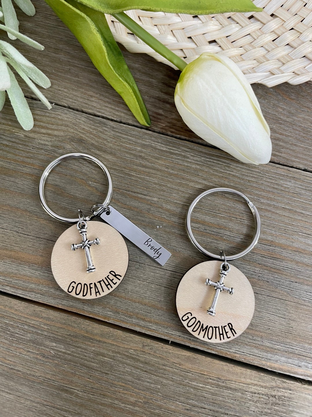 Godfather / Godmother Keychain Father's Day Gift - Etsy