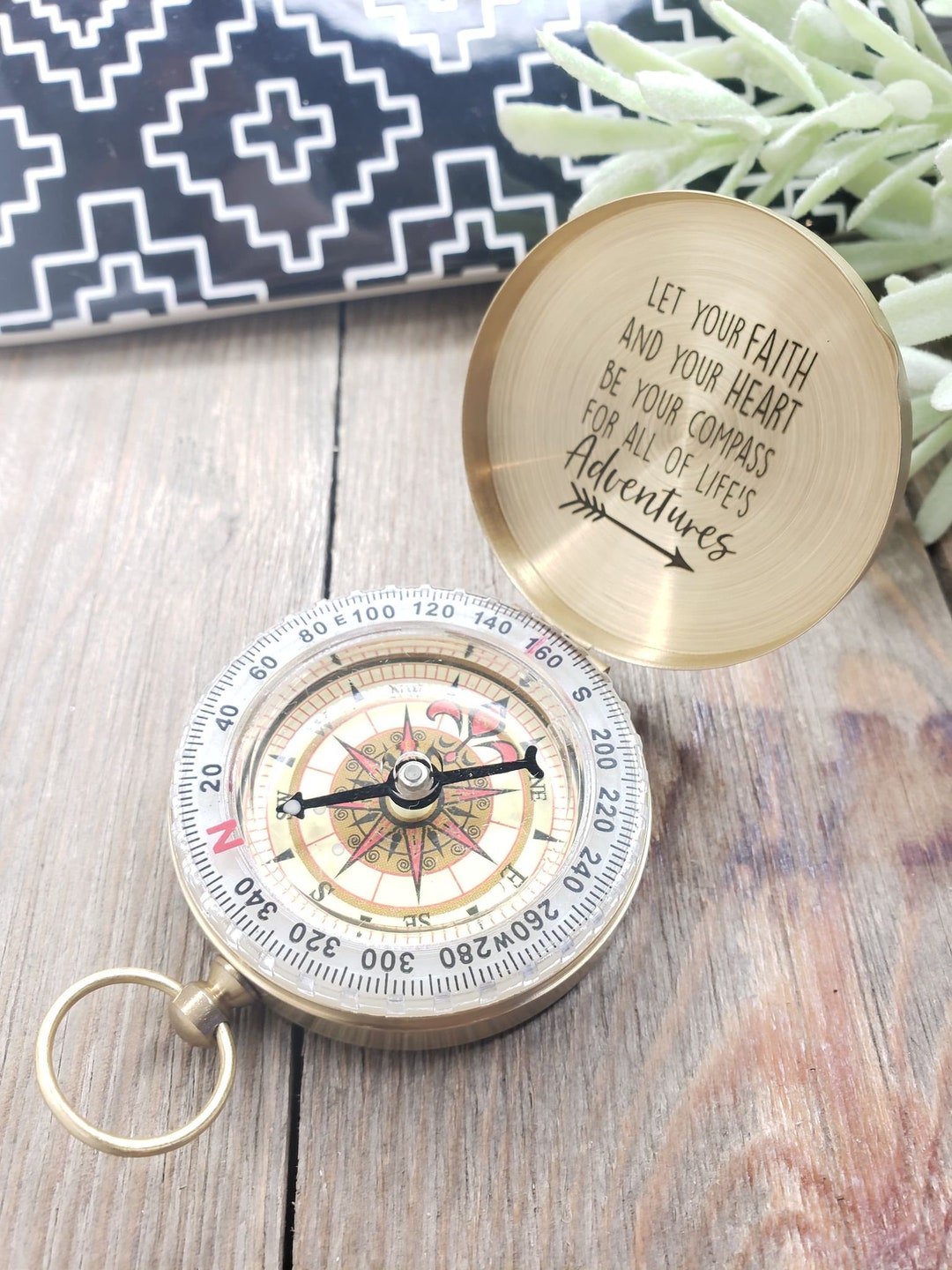 Let Your Faith and Your Heart Be Your Compass, Compass, Personalized ...