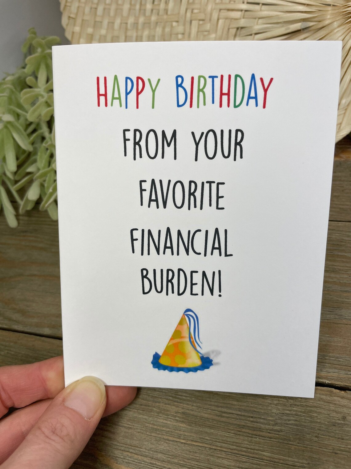 Happy Birthday From Your Favorite Financial Burden Card Dad - Etsy