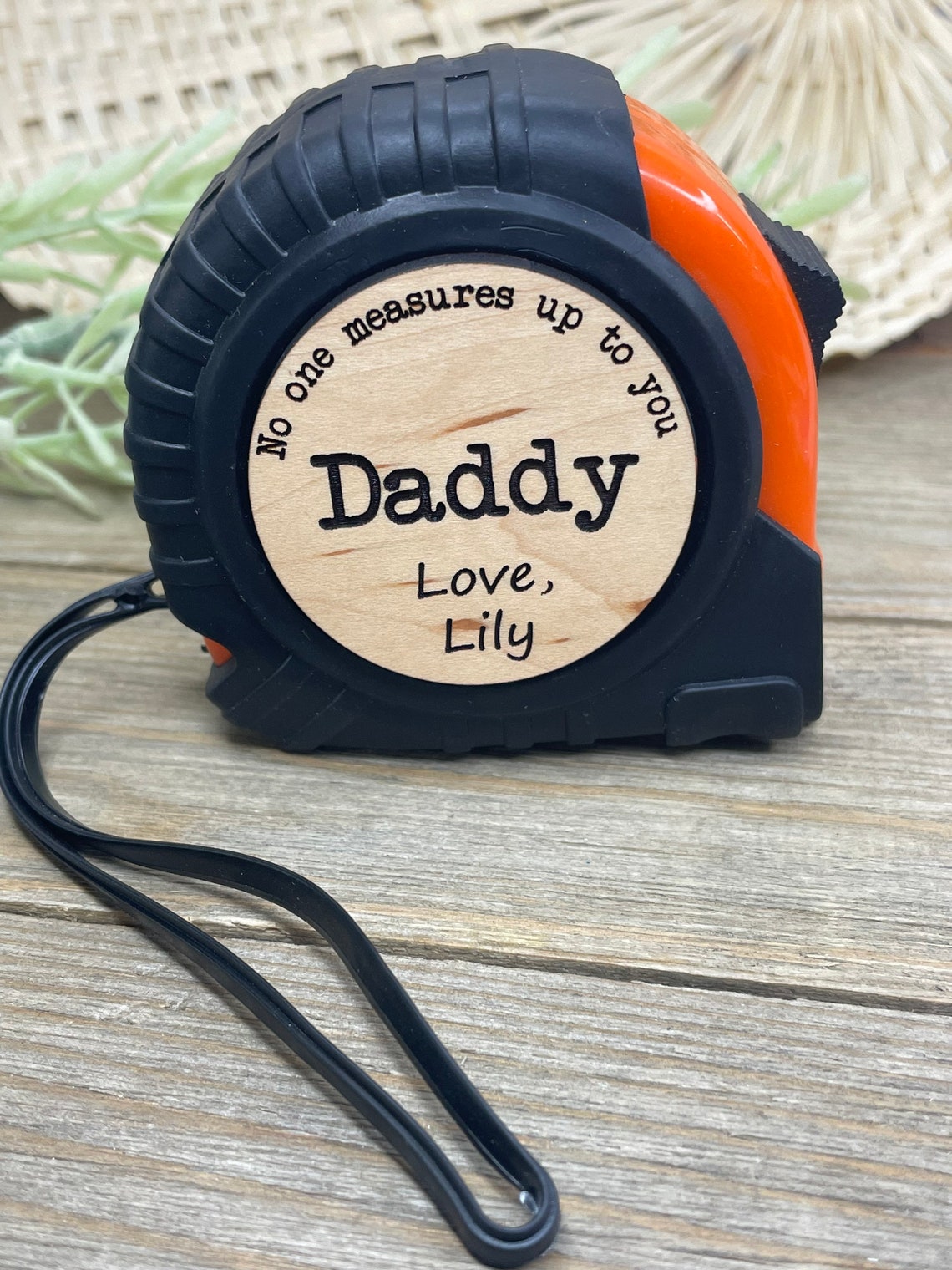 Personalized Tape Measure, Custom Wood Round, Dad Gift - Etsy