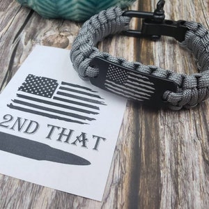Men's Paracord Distressed American Flag Bracelet, USA, Patriotic, We ...