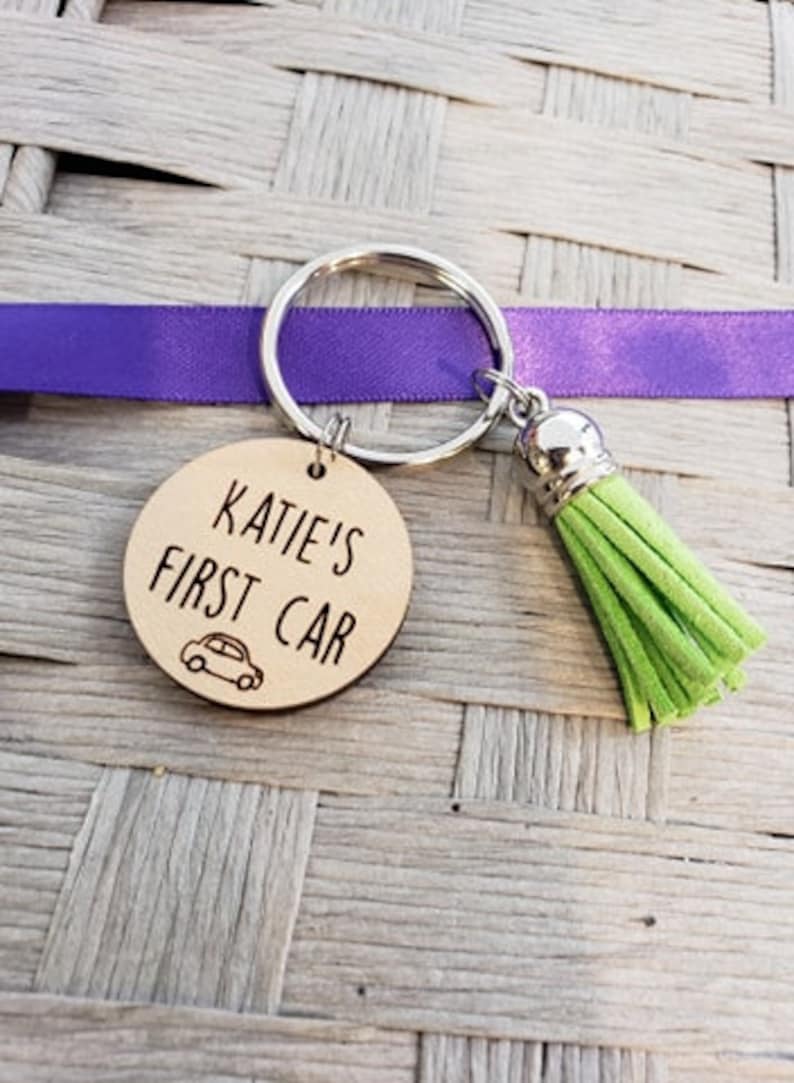 Personalized first car keychain Teenager gift new driver | Etsy
