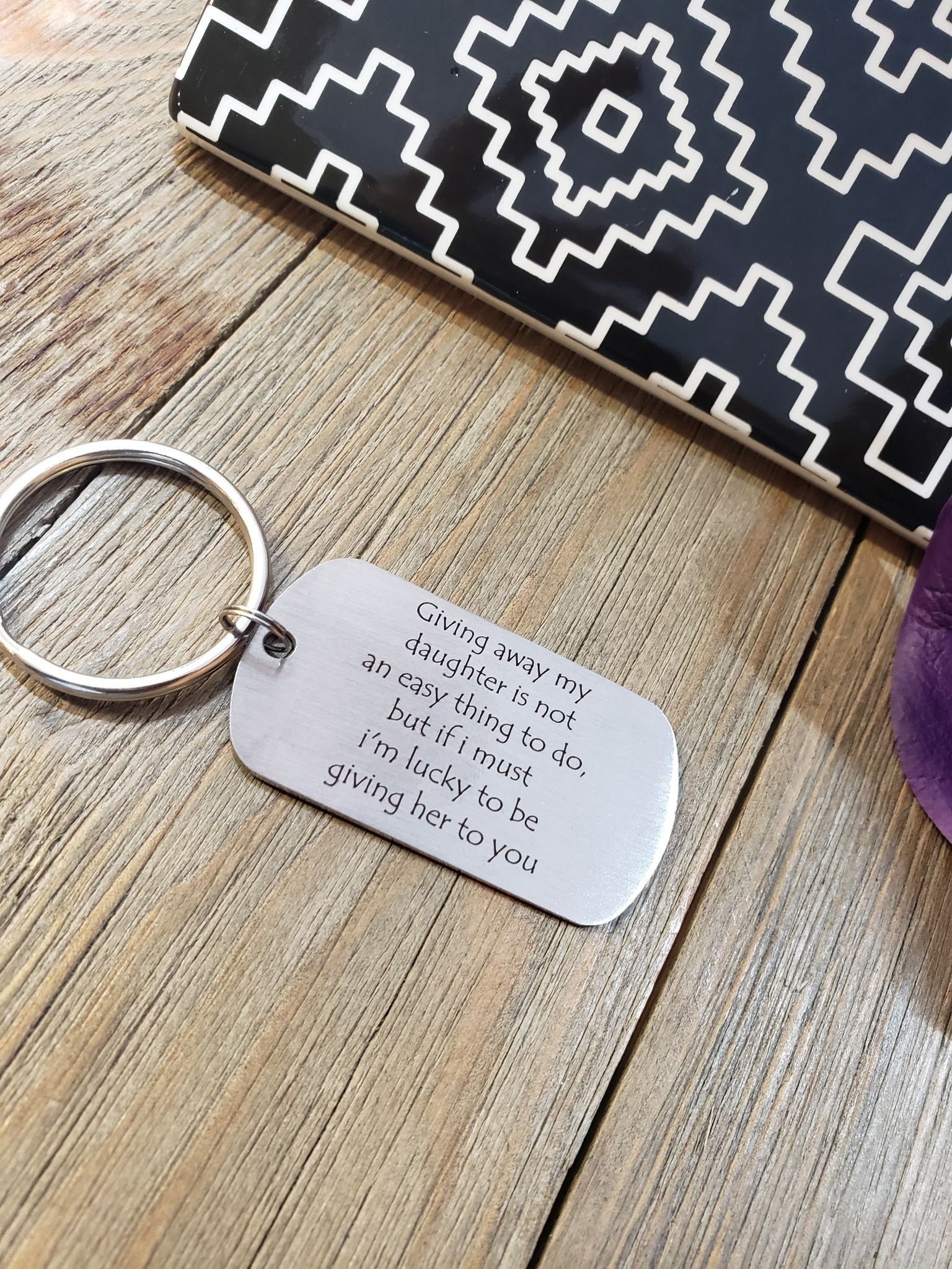 Giving Away My/our Daughter Keychain Lucky to Give Her to - Etsy