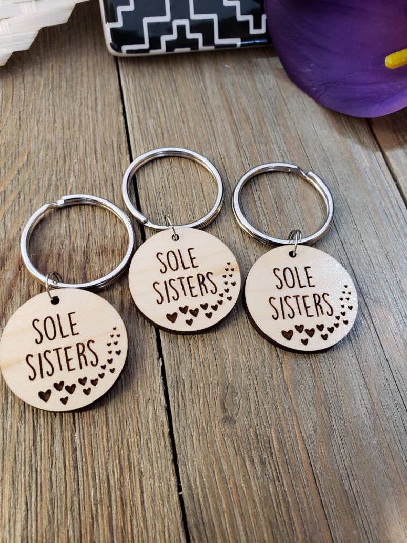 Sole Sister Keychain, Sole Sister, Sister Gift, Bff, Marathon, Run ...