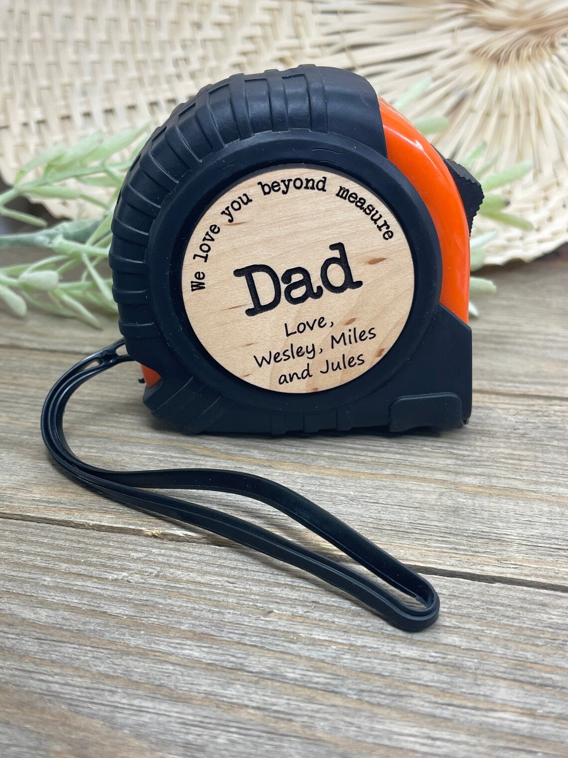 Personalized Tape Measure, Custom Wood Round, Dad Gift - Etsy