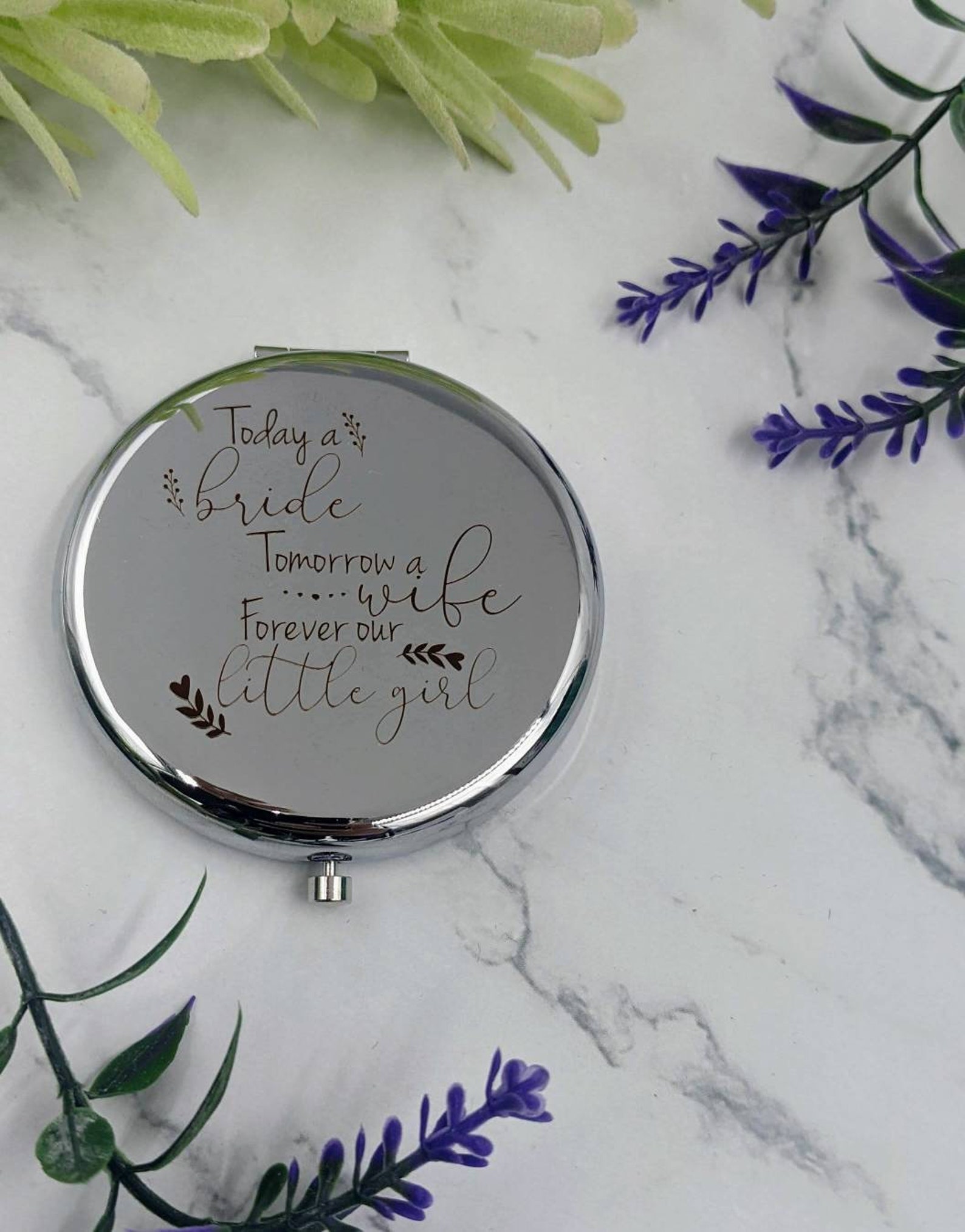 Today a Bride, Tomorrow a Wife, Forever Our Little Girl Compact Mirror ...