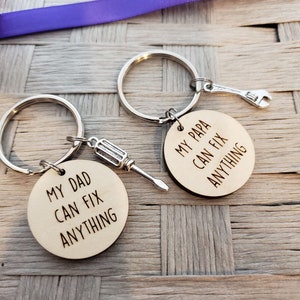 My Dad Can Fix Anything Keychain, Papa, Grandpa, Father's Day Gift ...