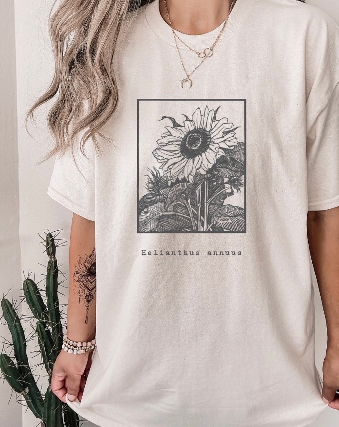 Cottagecore Sunflower Botanical Print Pencil Drawing Illustration ...