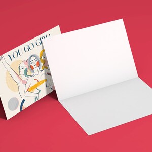 Girlpower Greeting Card Feminist Art Blank Card Greeting - Etsy