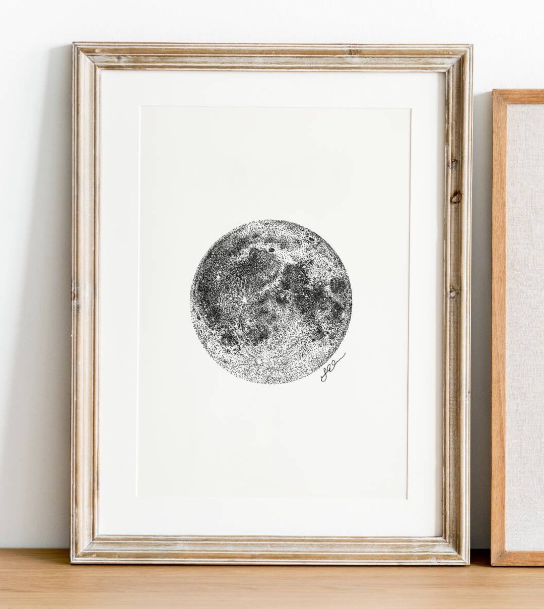 MOON Print (minimalist Print, Black and White Illustration, Home Decor ...