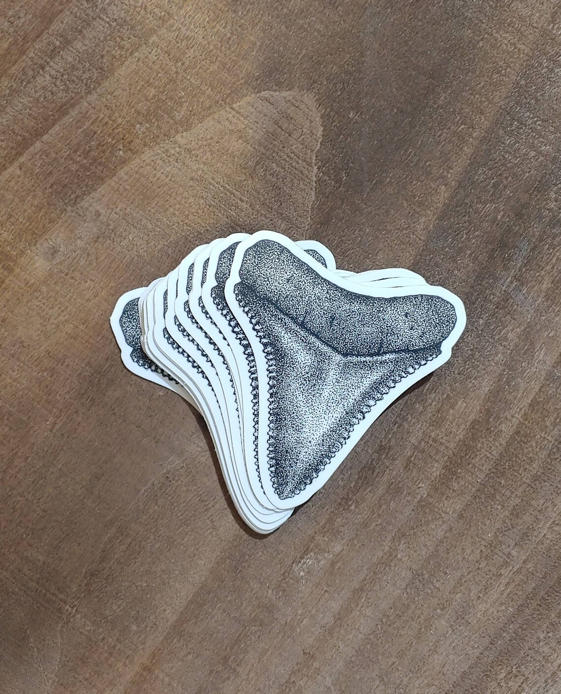 SHARK TOOTH Sticker 3 vinyl Nautical Pointilism | Etsy