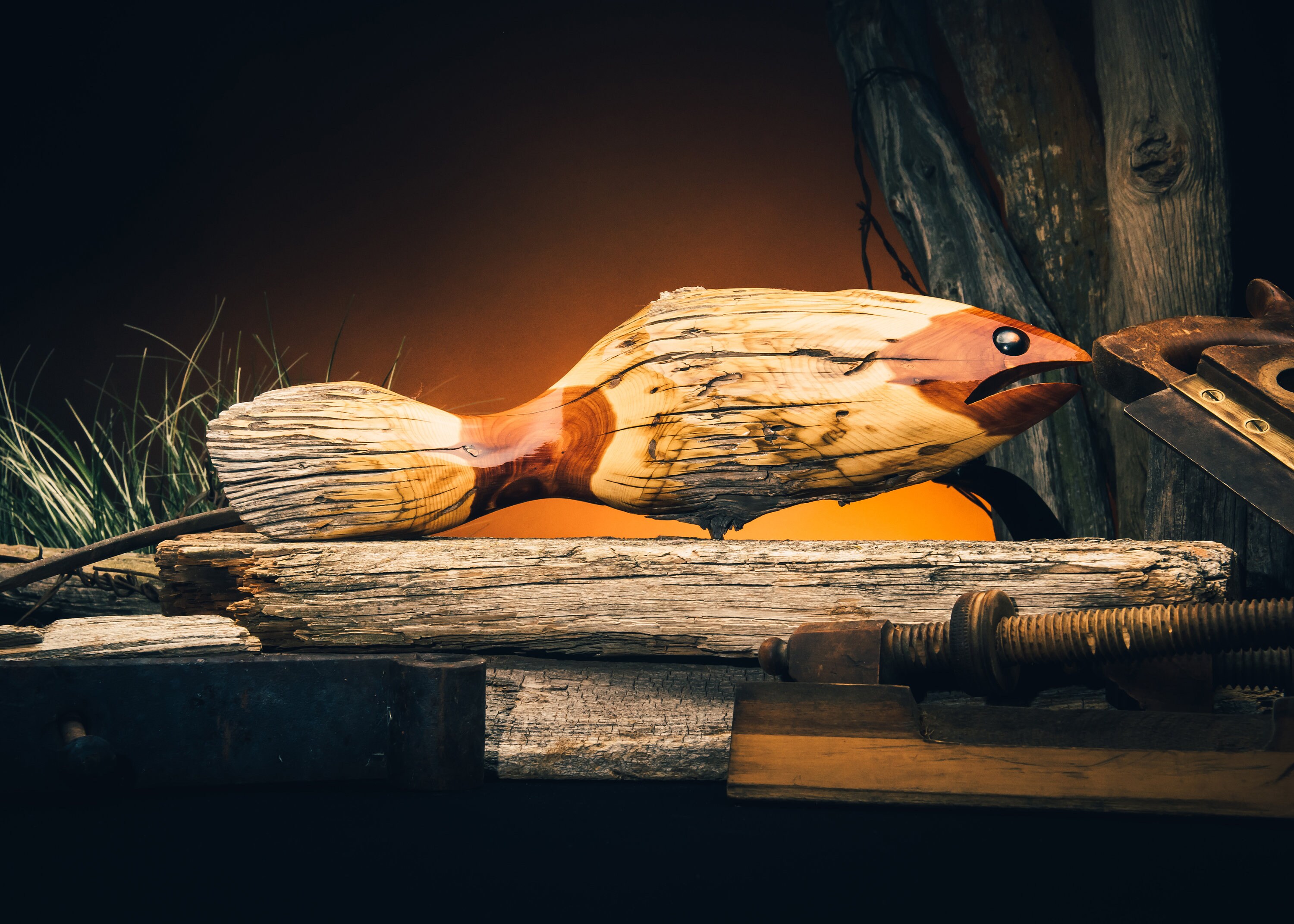 Cedar Fence Post FishMedium. Gift for Him. Gift for Men. Wall | Etsy