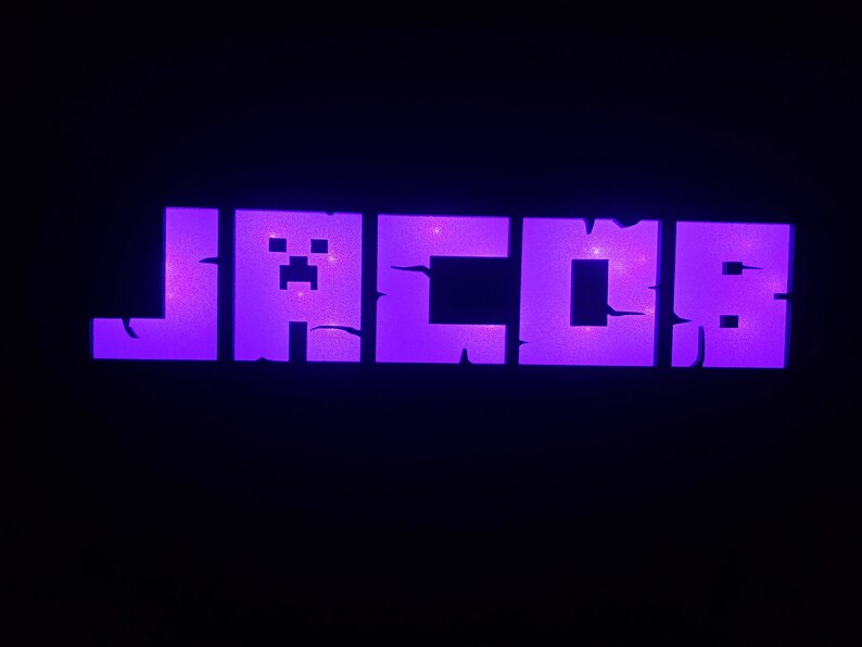 Personalized Minecraft Video Game Sign - Etsy